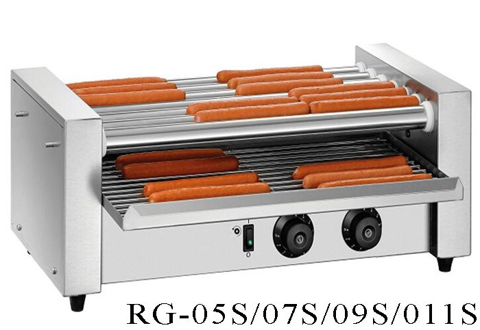 Commercial Hot Dog Grill Machine 5 / 7 / 9 / 11 Rollers , Electric Hot ...