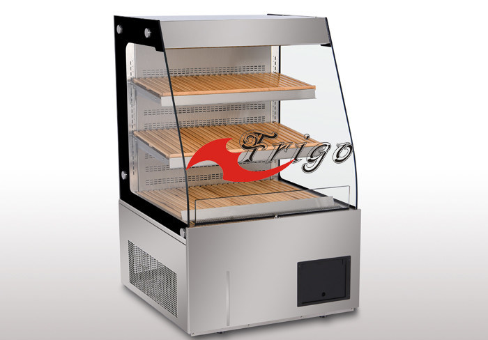 1.5 Version Open Refrigerated Display Case 2 Shelves Wooden Shelf - 1 ...