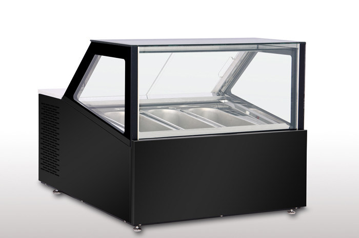 Counter Top Gelato Showcase Ventilatioin Cooling -16 to -20 degree 4pcs ...